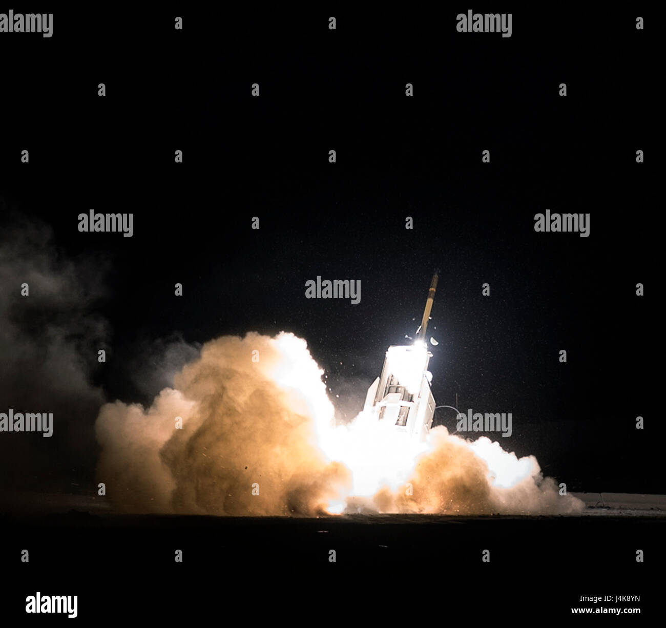U.S. Army Soldiers operate a high mobility artillery rocket system ...