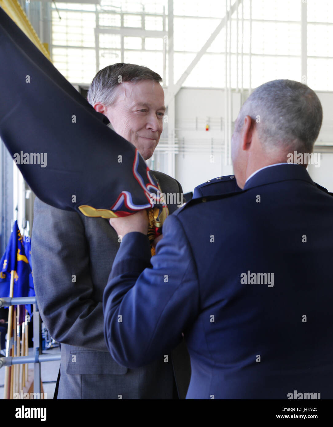 Gov. John Hickenlooper presided over the change of command ceremony ...