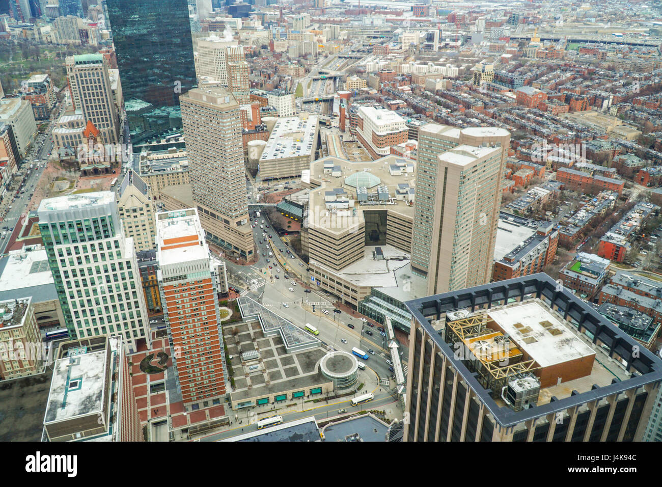 The skyscrapers of Boston midtown - aerial view - BOSTON ...