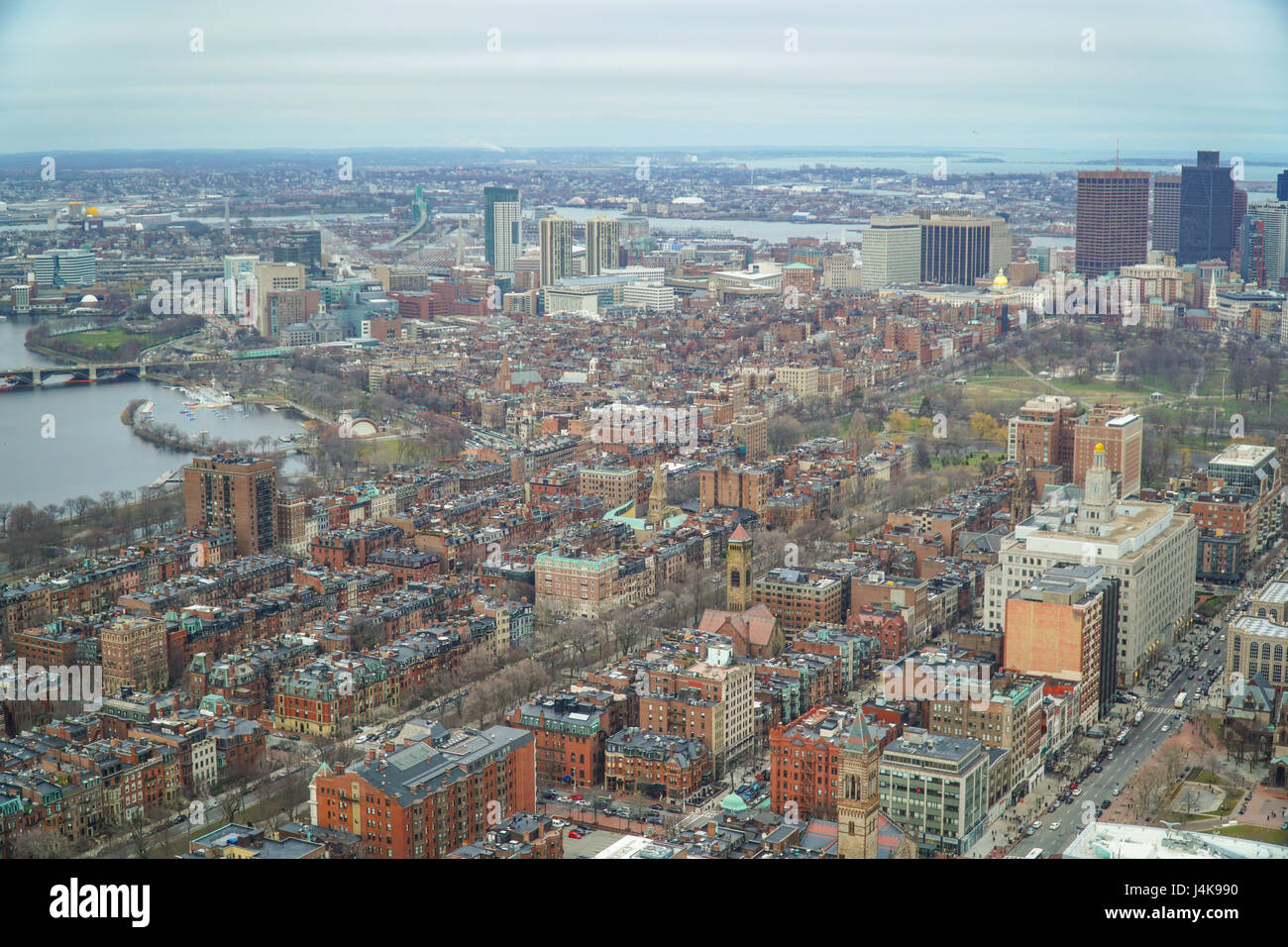 Boston city hall aerial hi-res stock photography and images - Alamy