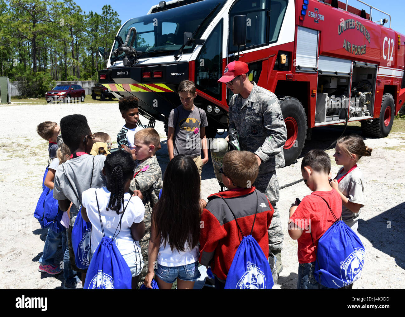 Children participating in the Tyndall Jr. Raptor program hosted by the ...