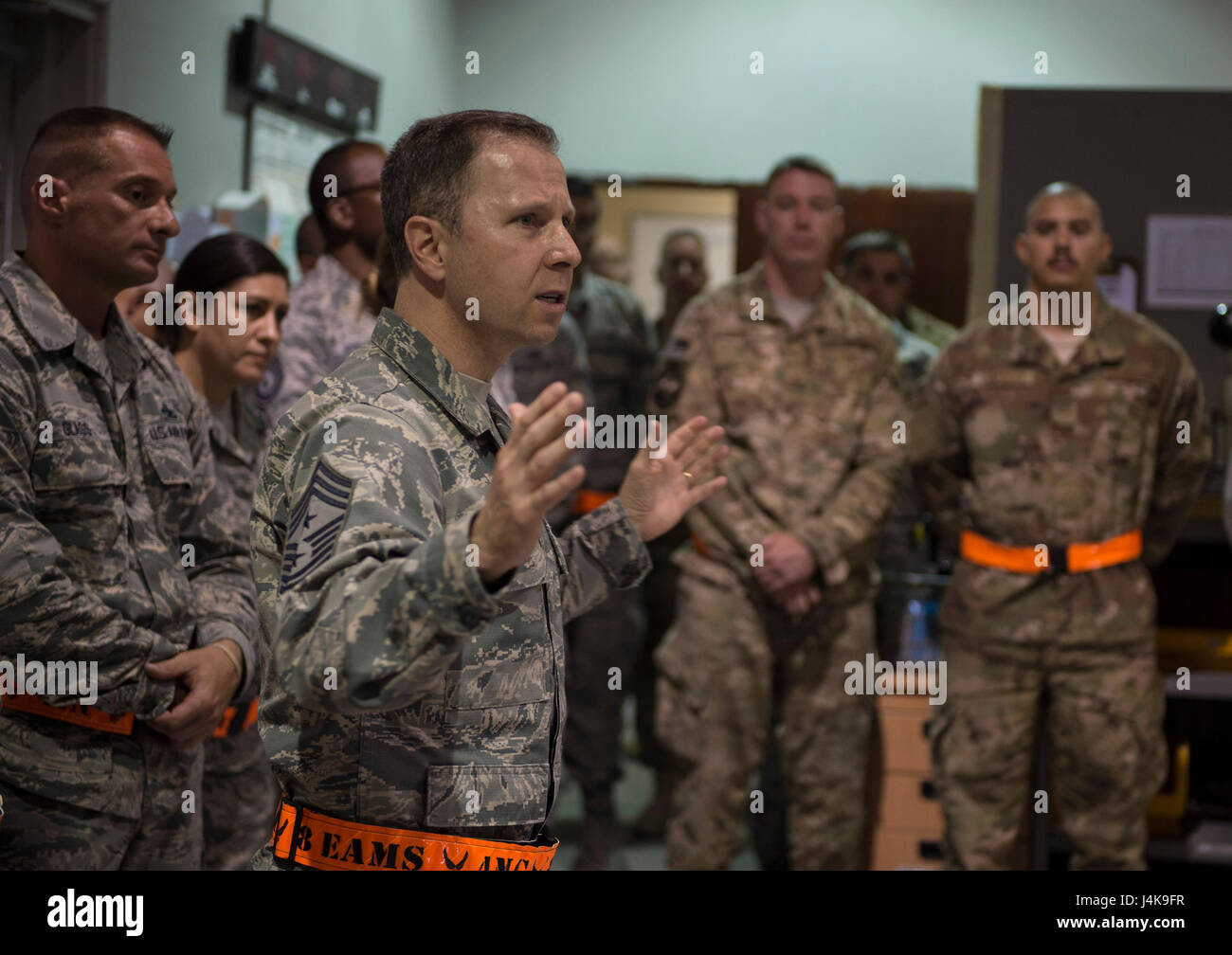 U.S. Air Force Chief Master Sgt. Mark Redden, Command Chief with the ...