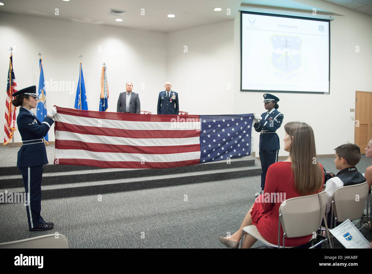 Flag retirement ceremony during hi-res stock photography and images - Alamy