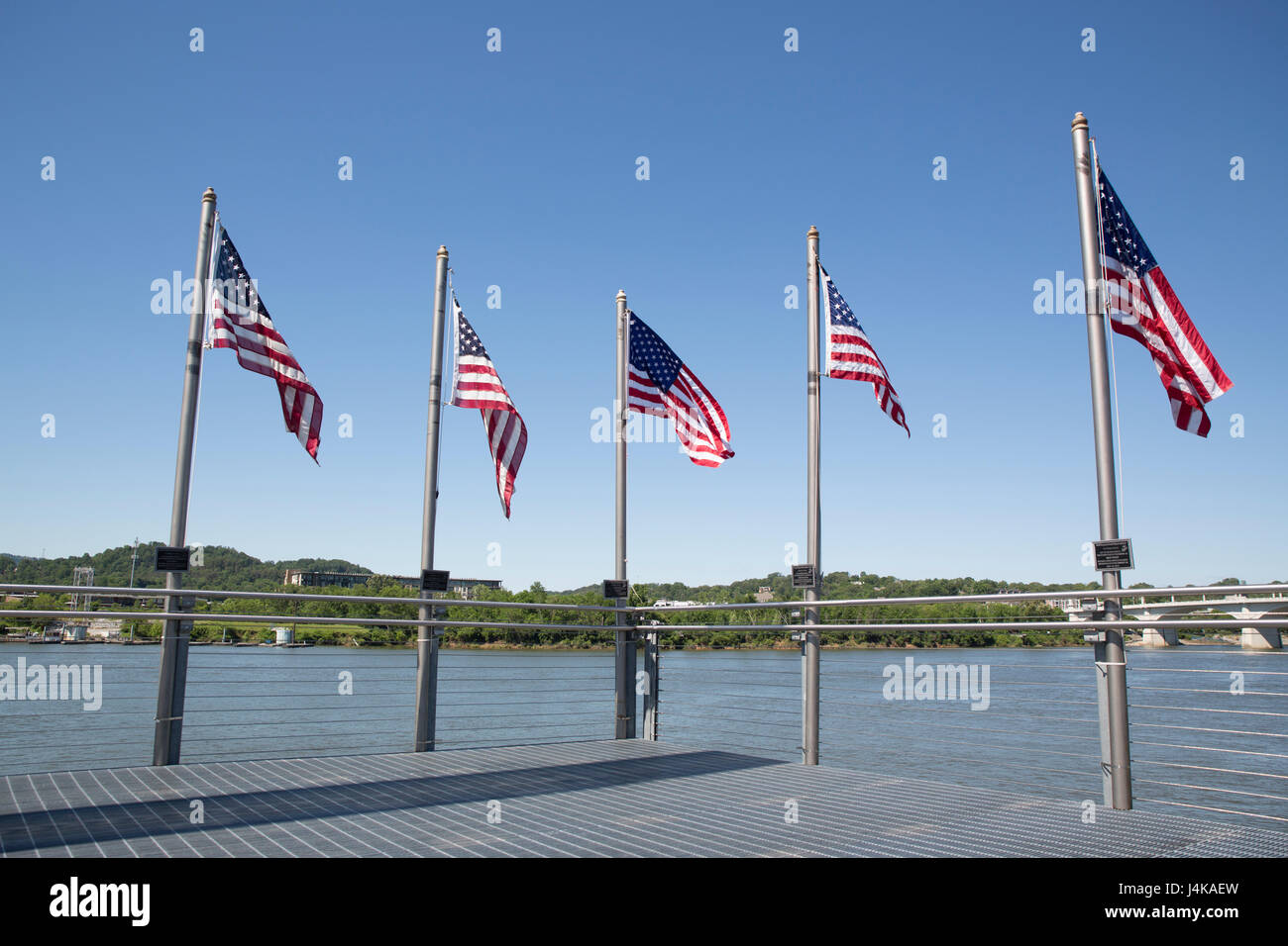 CHATTANOOGA, Tenn. – The Fallen Five Memorial overlooks the Tennessee ...