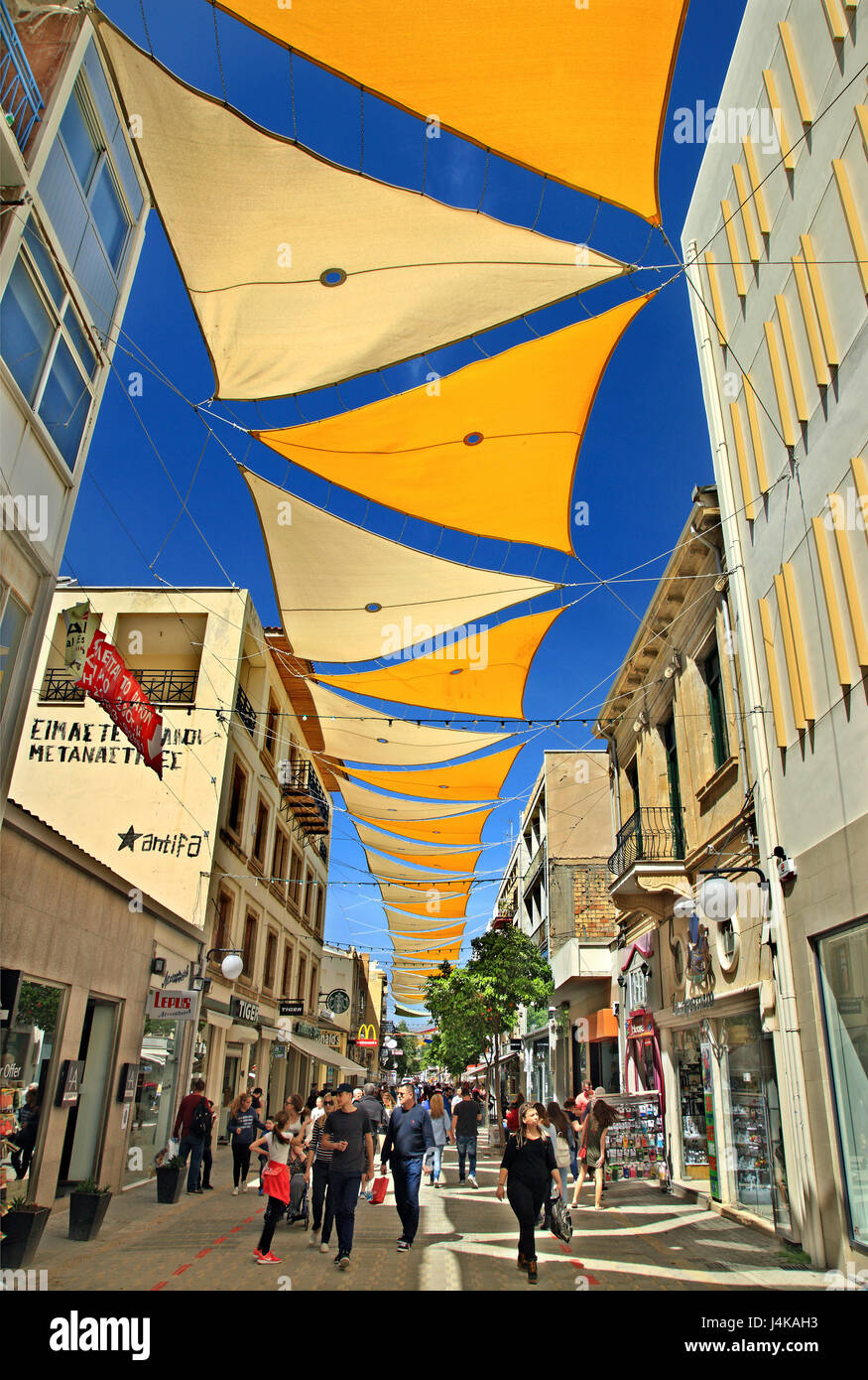 Ledra street, connecting the 2 sides of Nicosia (Lefkosia) the last ...