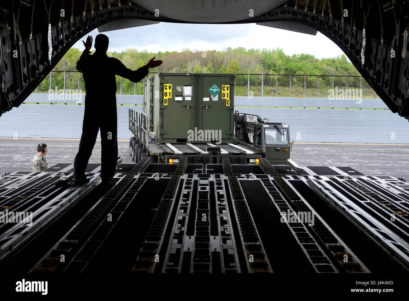 Senior Airman Levi Grant, a loadmaster assigned to the 137th Airlift ...
