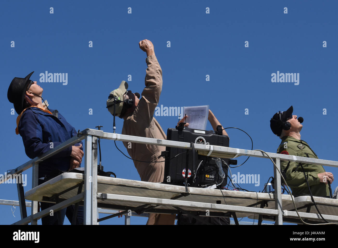 Airshow announcer Rob Reider and his support team from Air Boss Inc ...