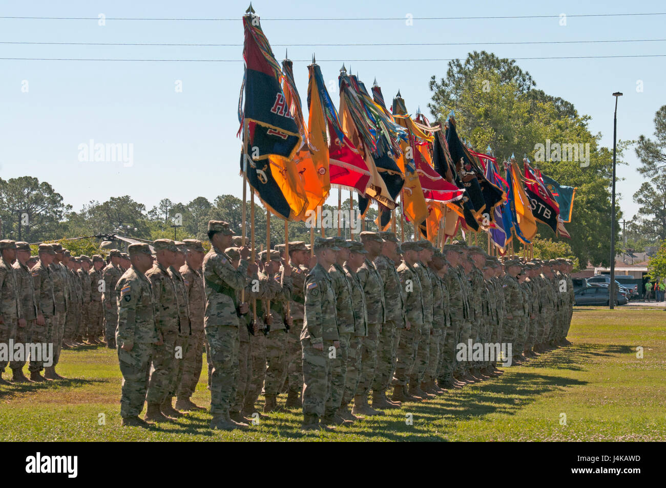 Command teams of 3rd Infantry Division line up for officer’s call ...