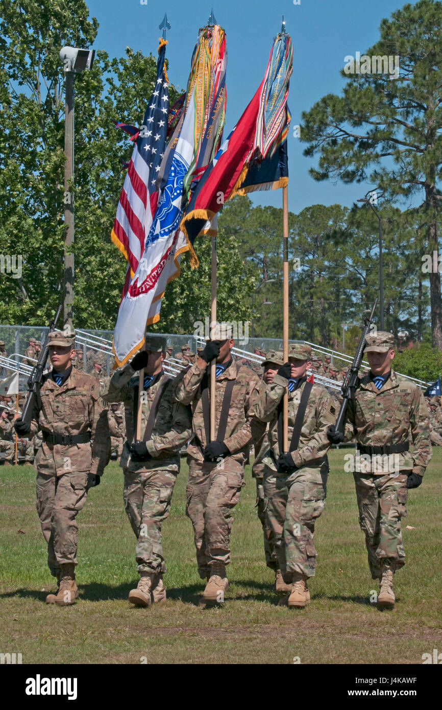 The 3rd Infantry Division Color Guard Marches Across Cottrell Field For the-3rd-infantry-division-color-guard-marches-across-cottrell-field-for