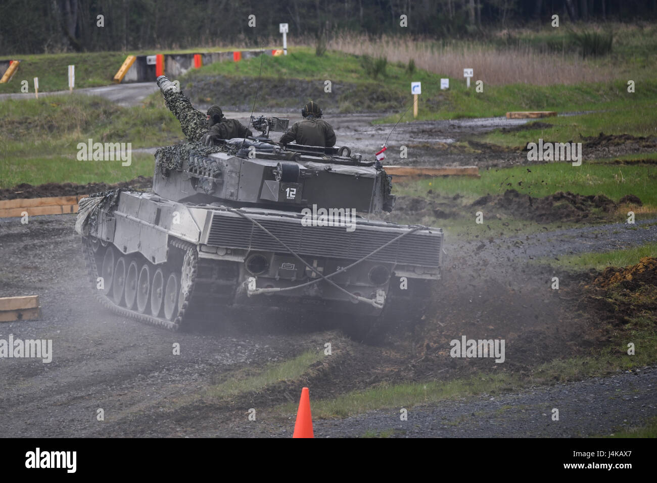 An Austrian Leopard 2A4 tank, belonging to the Bundesheer platoon ...