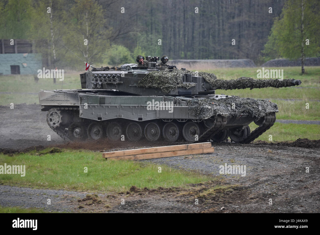 An Austrian Leopard 2A4 tank, belonging to the Bundesheer platoon ...