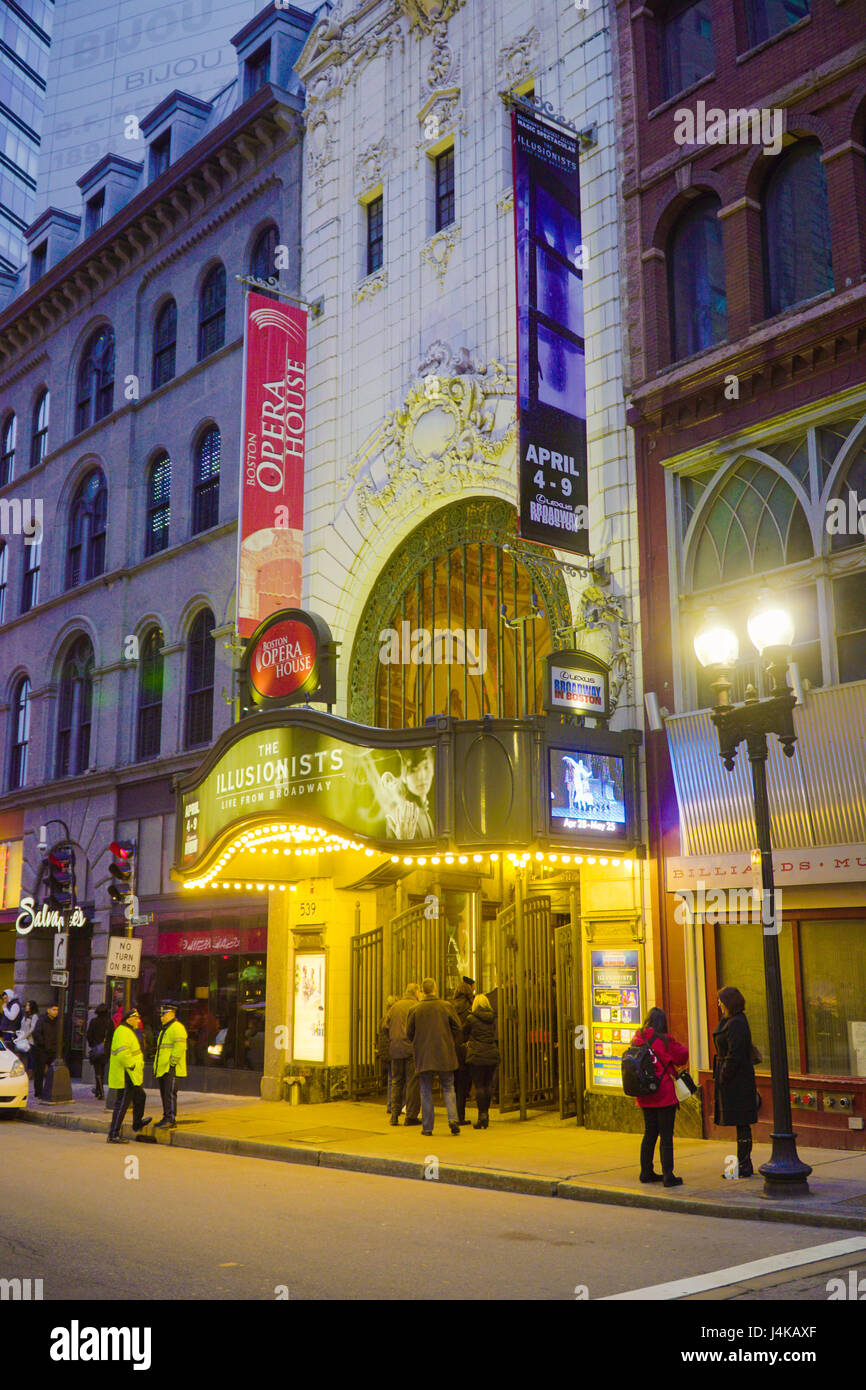 Famous Paramount Theatre in Boston - BOSTON , MASSACHUSETTS Stock Photo ...