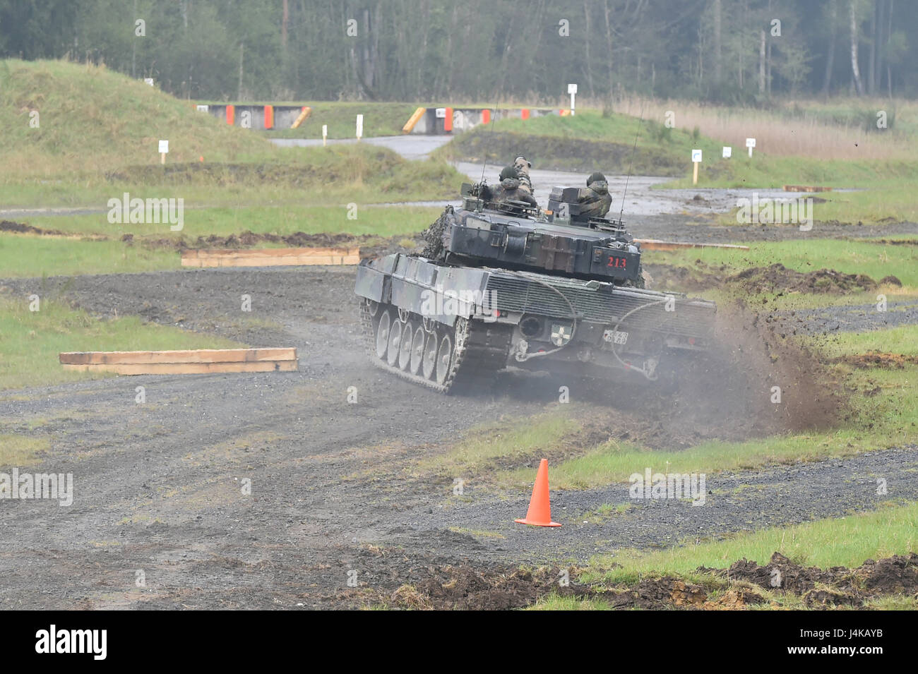 German soldiers maneuver their Leopard 2A6 tank through the Precision ...