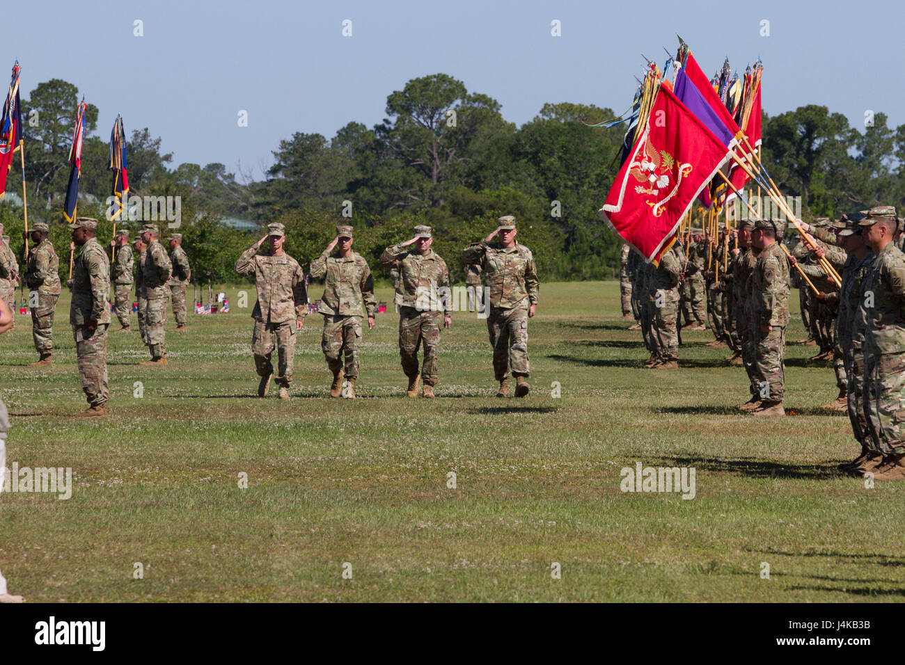 The reviewing party for the 3rd Infantry Division change of command ...
