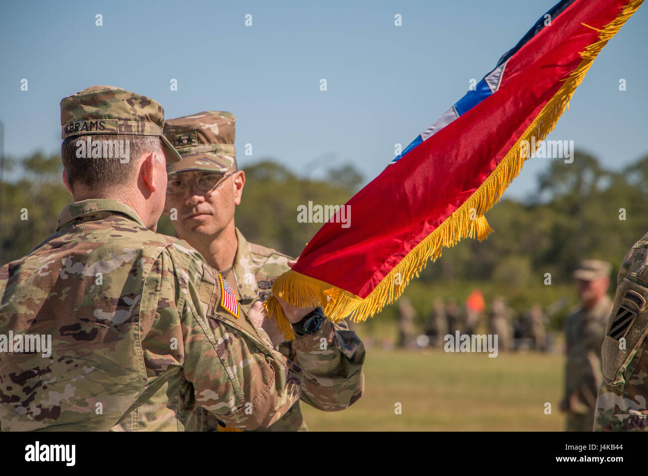Gen. Robert Abrams (left), commander of U.S. Army Forces Command and ...