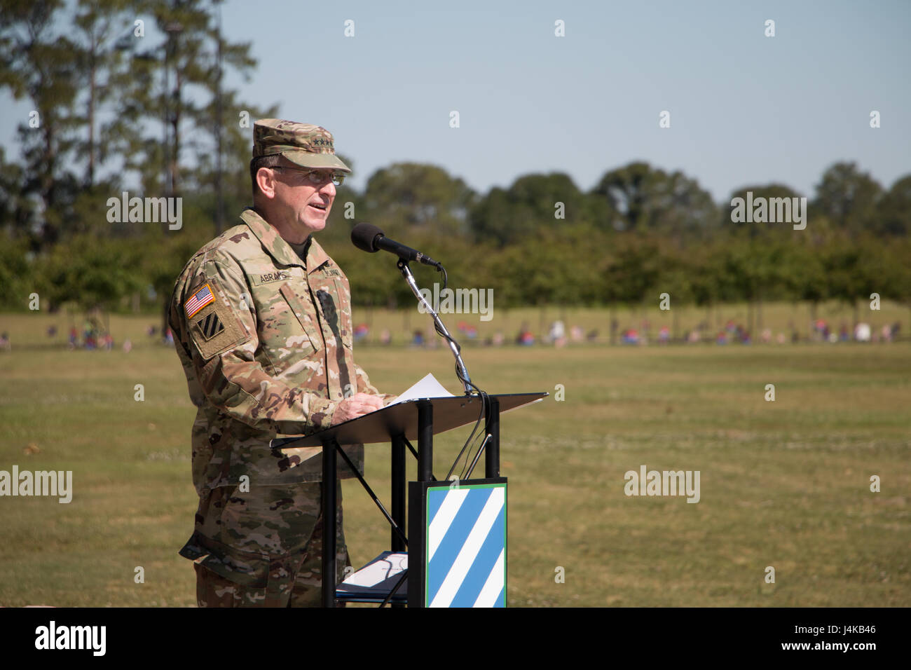 The 3rd Infantry Division conducts a change of command ceremony at Fort ...