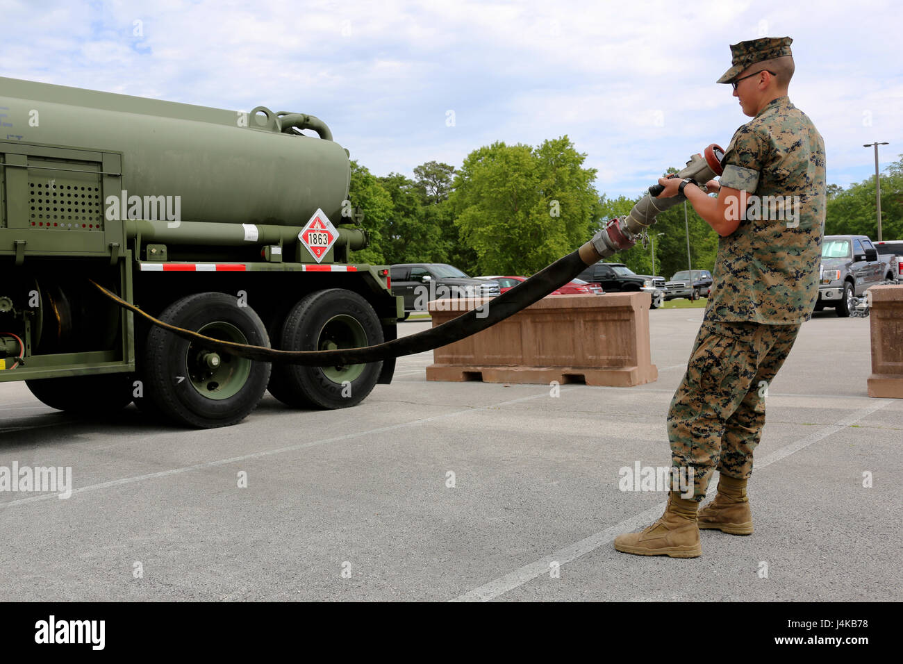 Semitrailer refueler operator hi-res stock photography and images - Alamy
