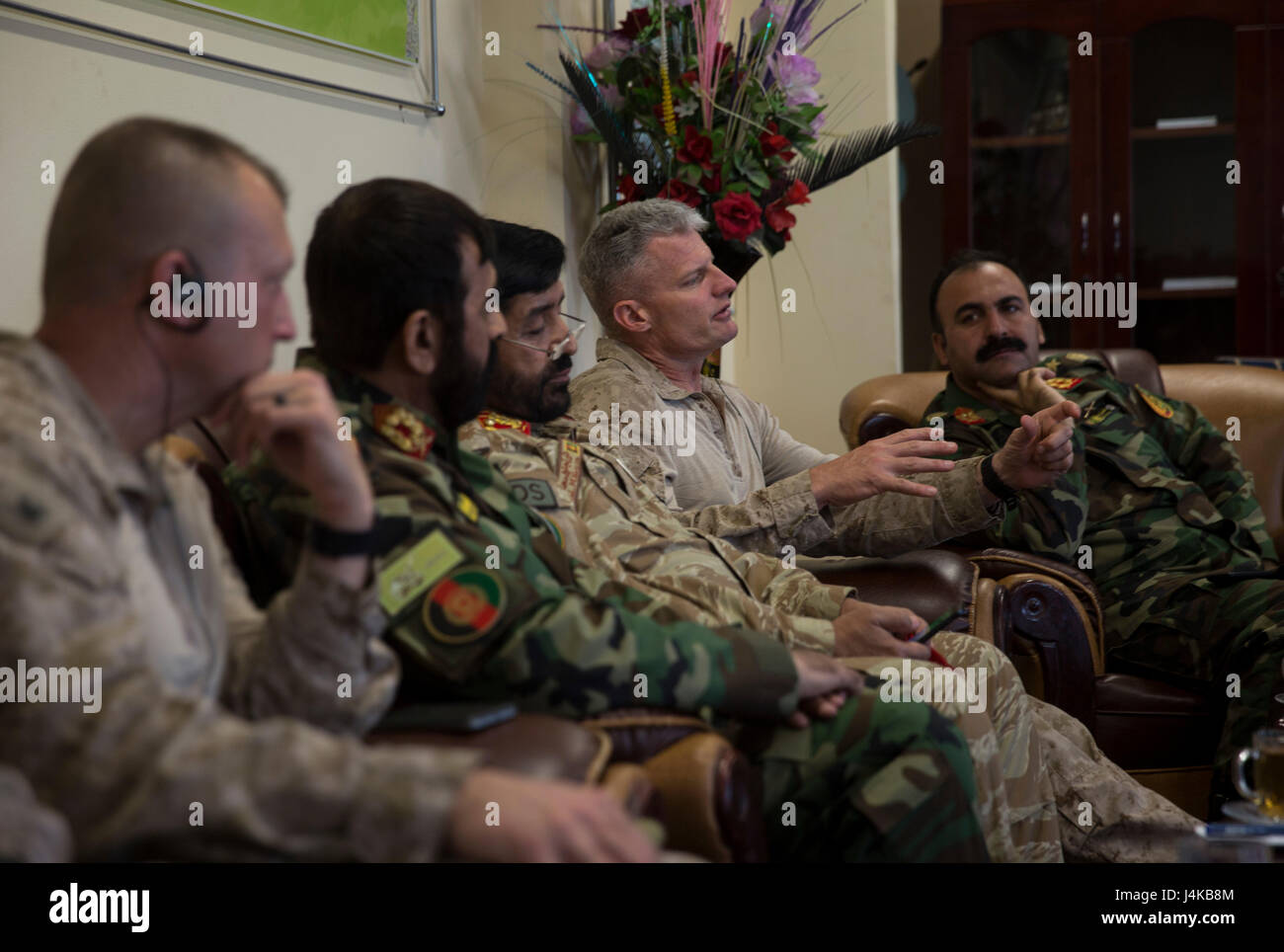 Brig. Gen. Roger Turner, center, commanding general of Task Force ...
