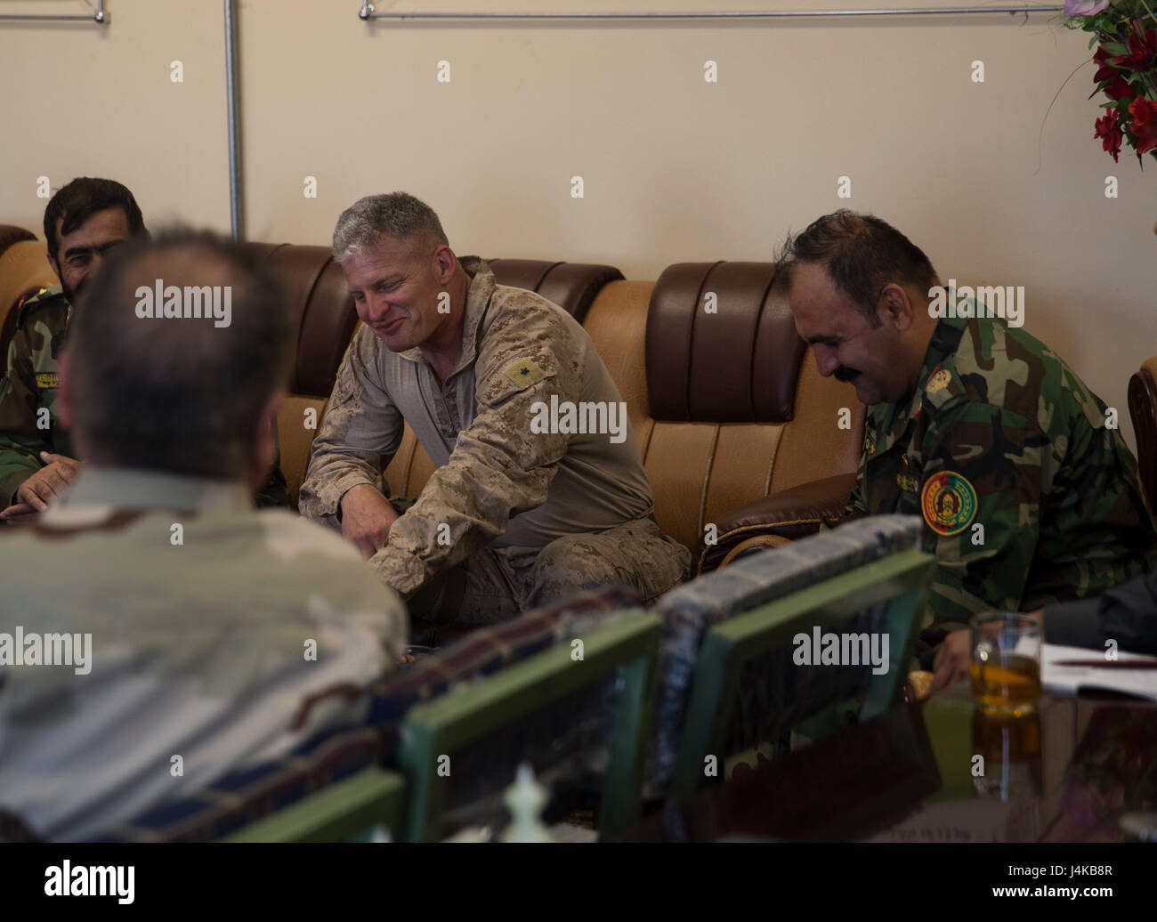 Brig. Gen. Roger Turner, center, commanding general of Task Force ...