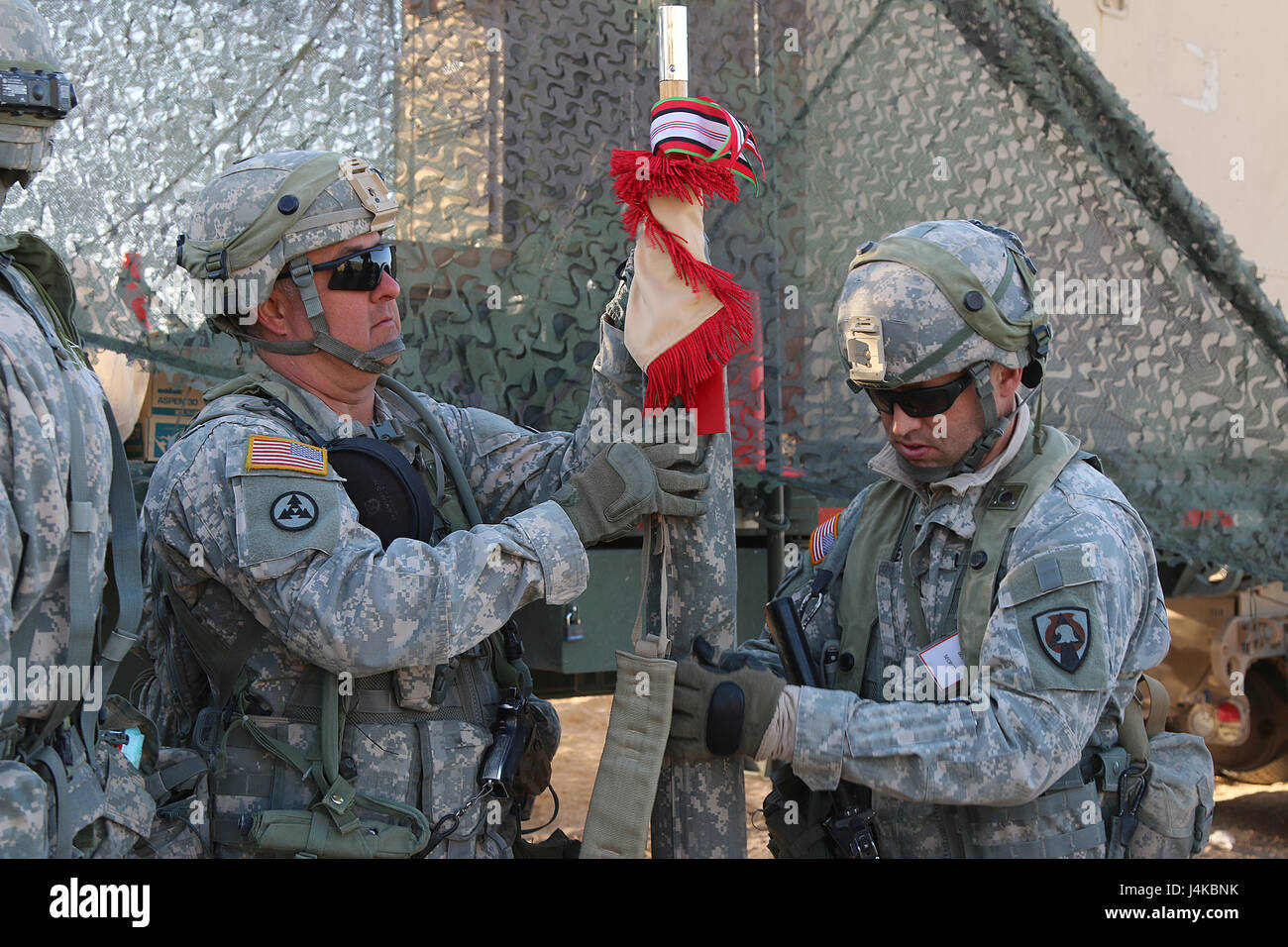 Command Sgt. Maj. Jeffery Schwendinger and Capt. Joshua Hansen ...