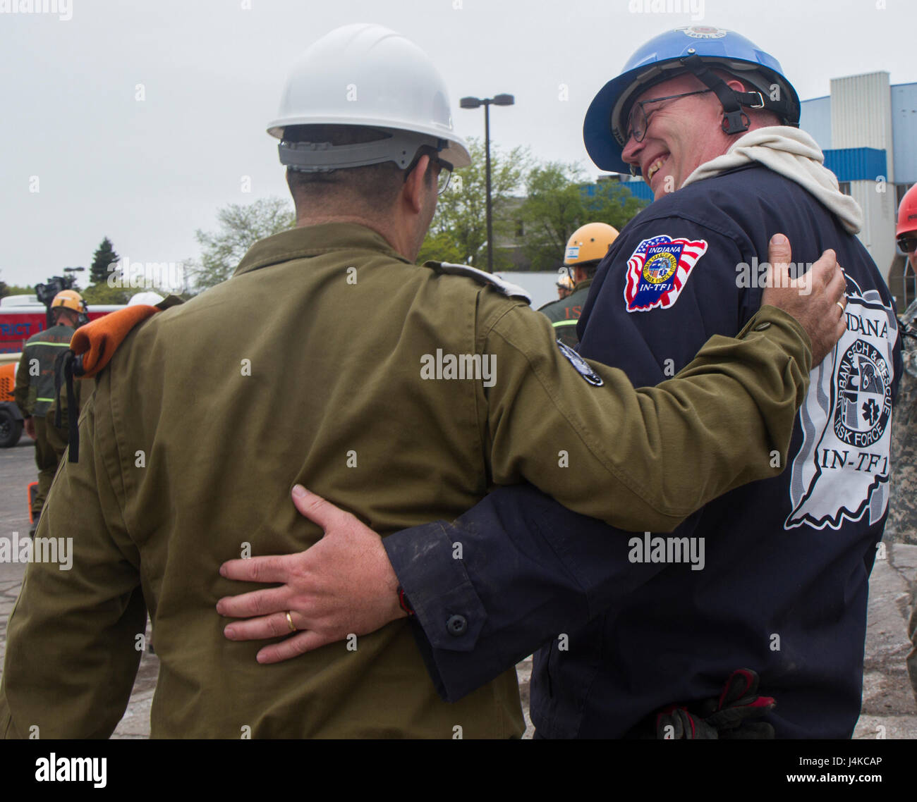 Gentlemen with the Israeli National Search and Rescue (NRU) and Indiana ...