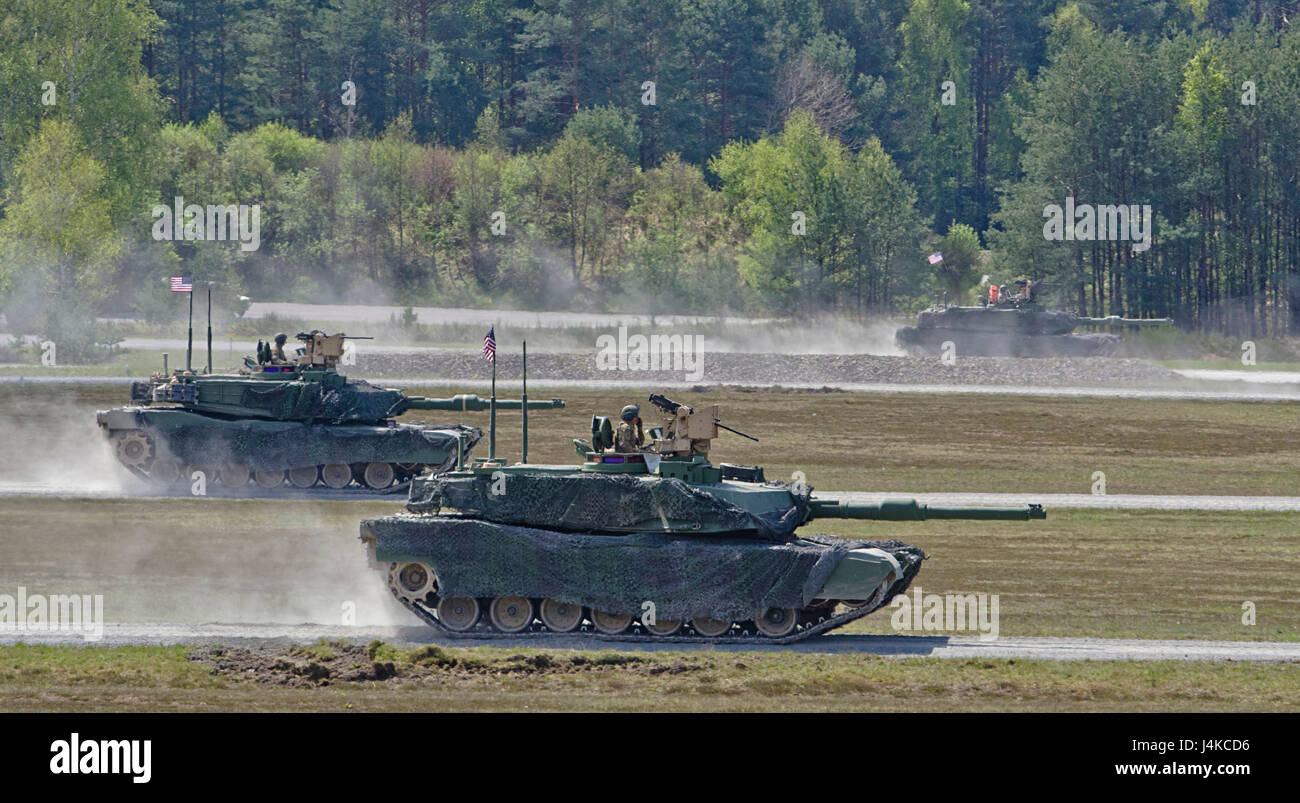 A tank platoon assigned to 1st Battalion, 66th Armor Regiment, 3rd ...