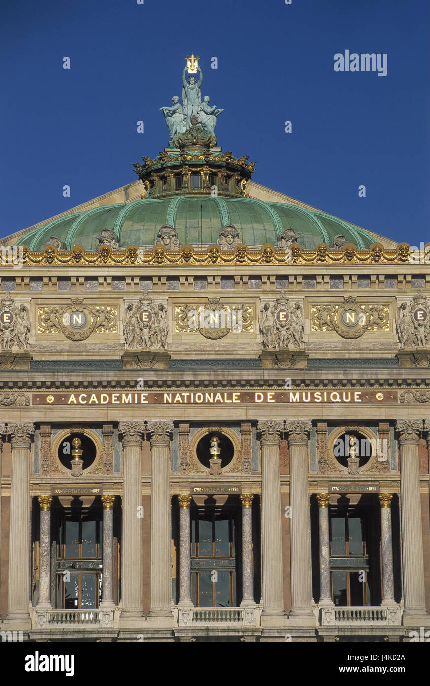 France, Paris, opera building, detail, evening light Europe, capital ...