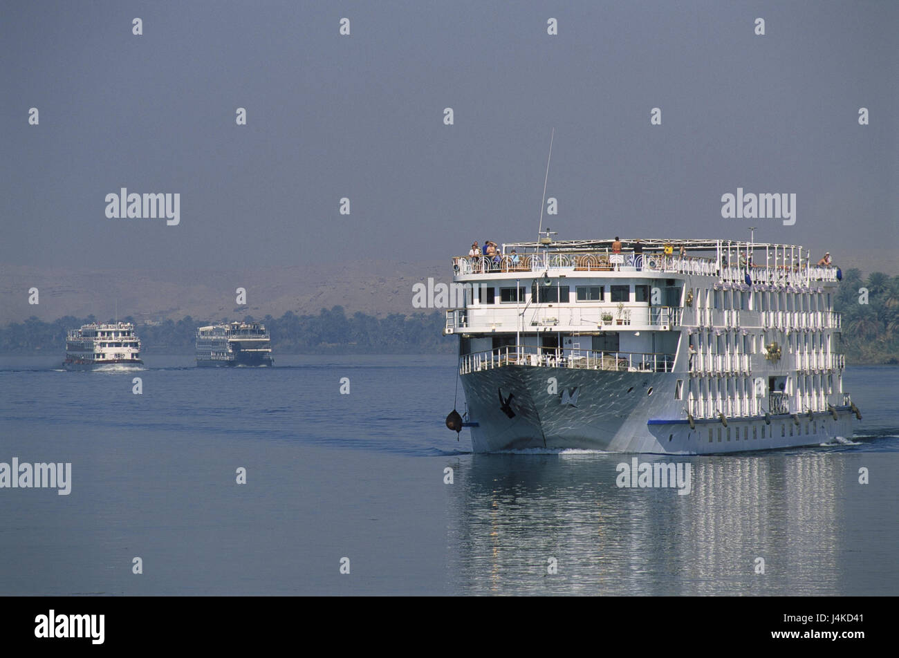 Egypt, the Nile, cruise ships outside, Africa, East, river, current ...