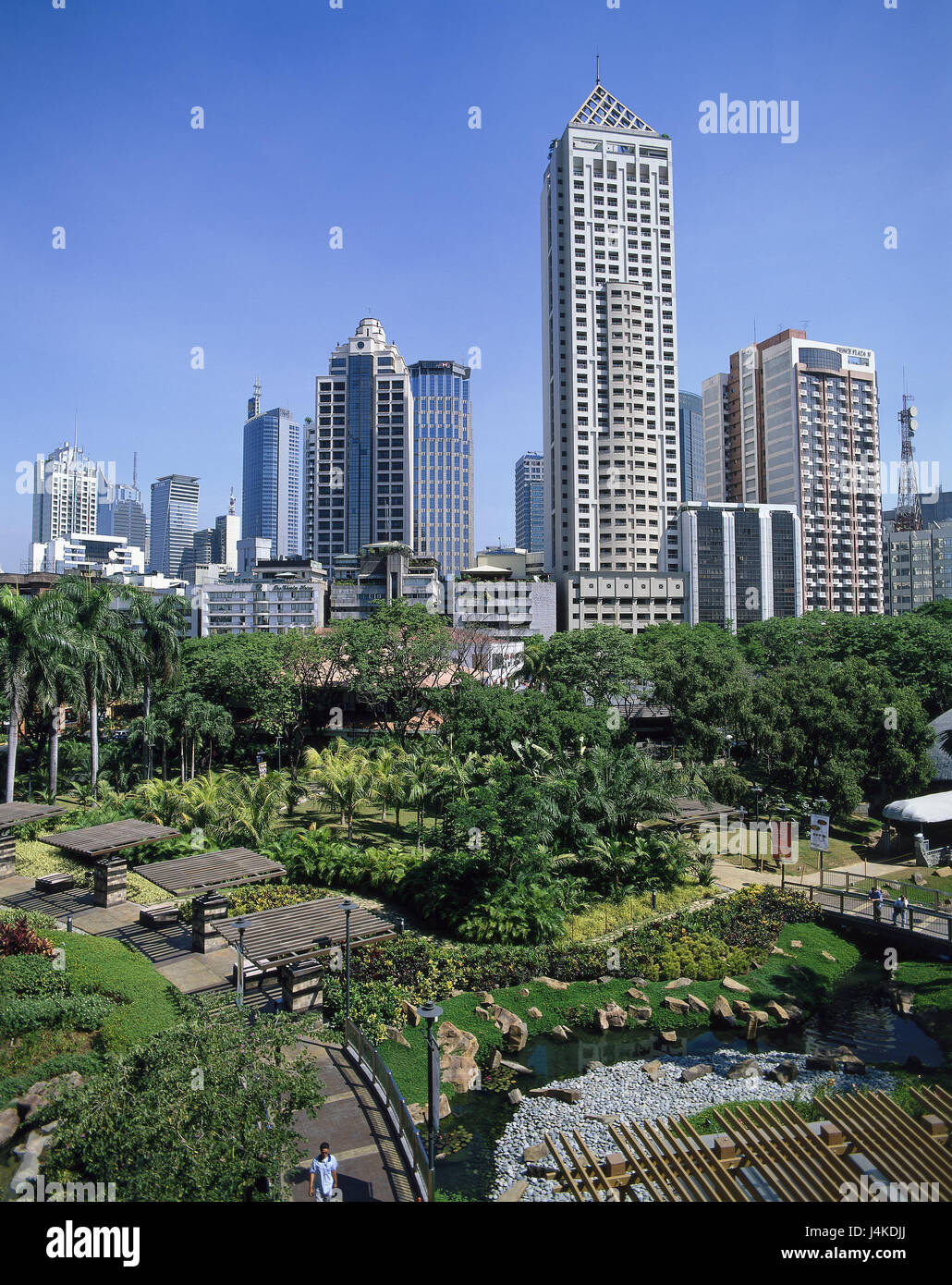 The Philippines, Manila, Makati District, Greenbelt Square, town view ...