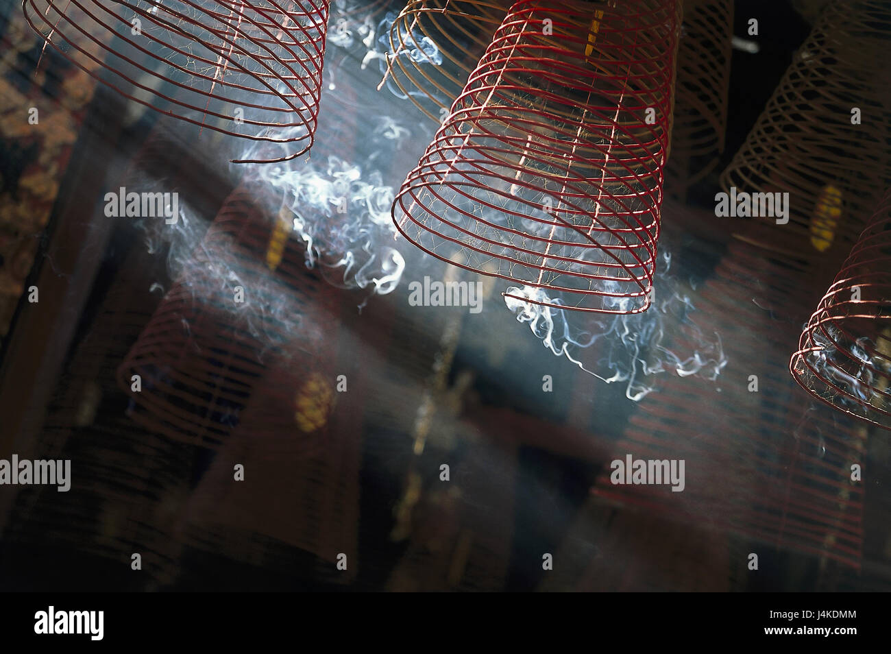 Vietnam, Mekong delta, Can Tho, pagoda, joss stick pyramids, sunray ...