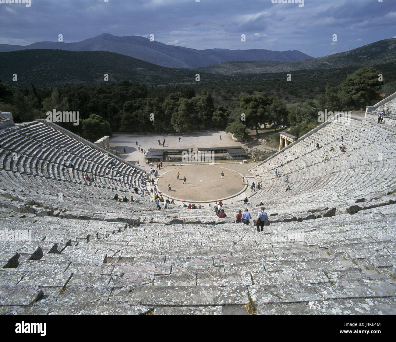 Greece, the Peloponnesus, Epidauros, theatre, tourist Europe, Argolis ...