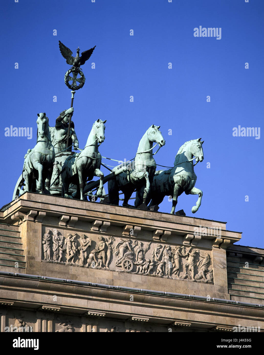 Germany, Berlin, the Brandenburg Gate, detail, quadriga Europe, capital ...