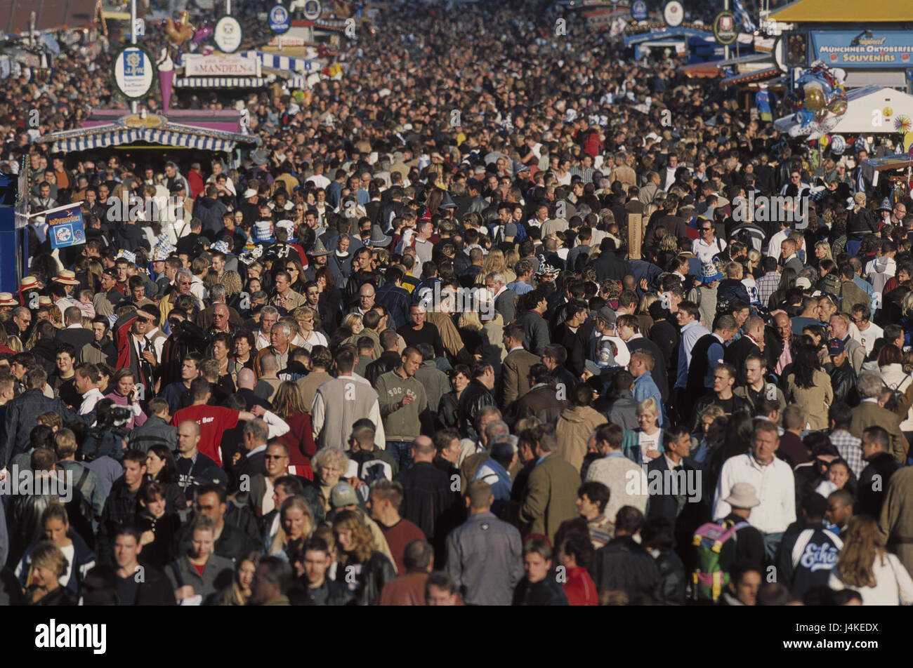 Germany, Bavaria, Munich, October feast, crowd of people Europe, Upper ...