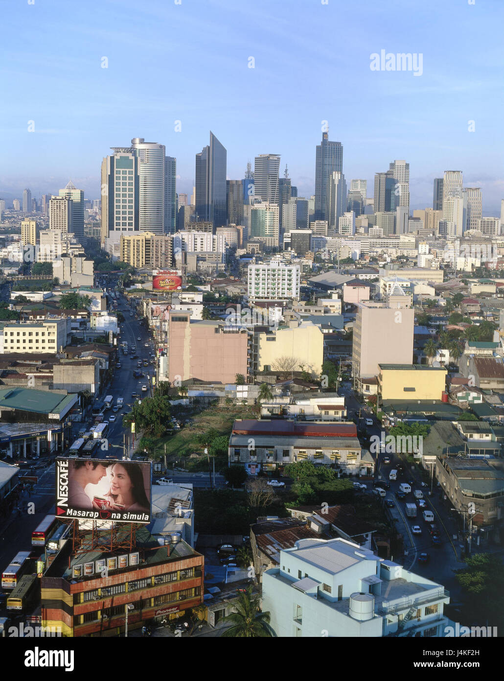 The Philippines, Manila, Makati District, town view, Ayala Triangle ...