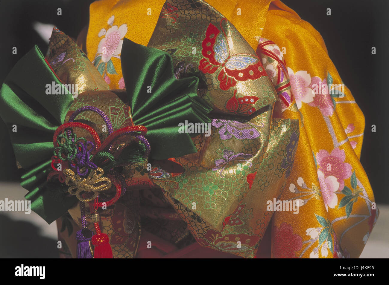 Japan, Kyoto, geisha, kimono, detail, Obi Asia, Eastern Asia, island ...