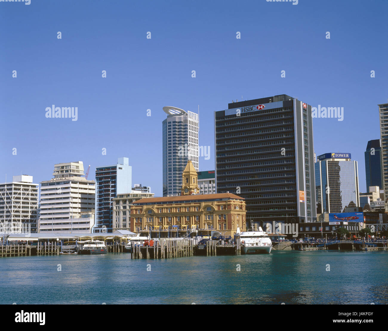 New Zealand, north island, Auckland, town view, Waterfront, skyline ...