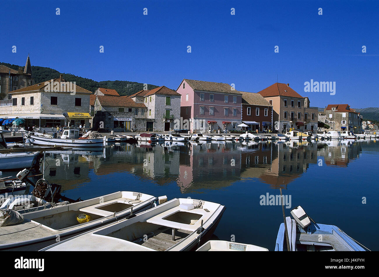 Croatia, island Hvar, Stari degree, local view, harbour of Europe ...