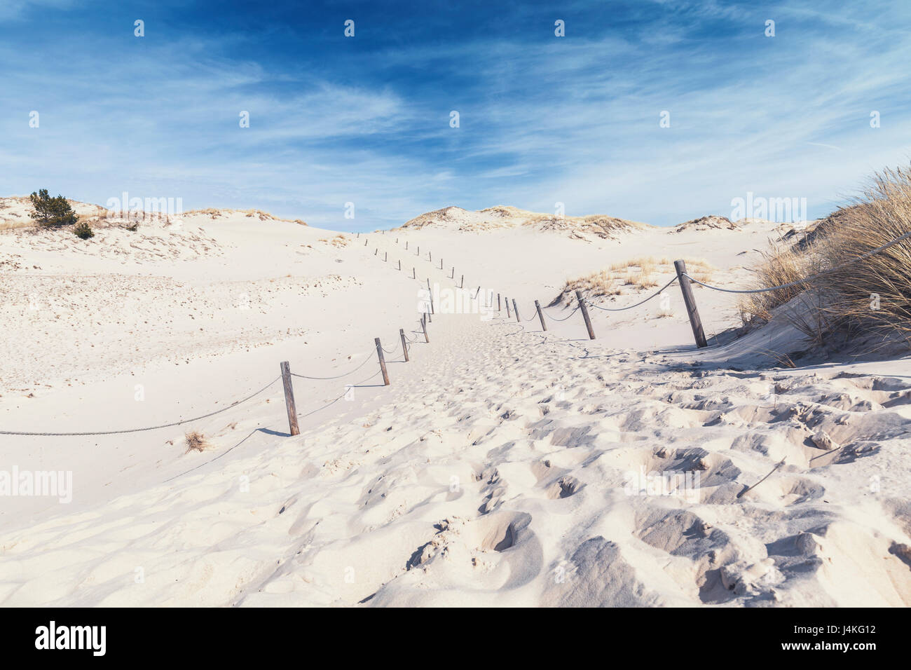 Empty Path Across Scenic Sand Dunes in East Europe Stock Photo - Alamy