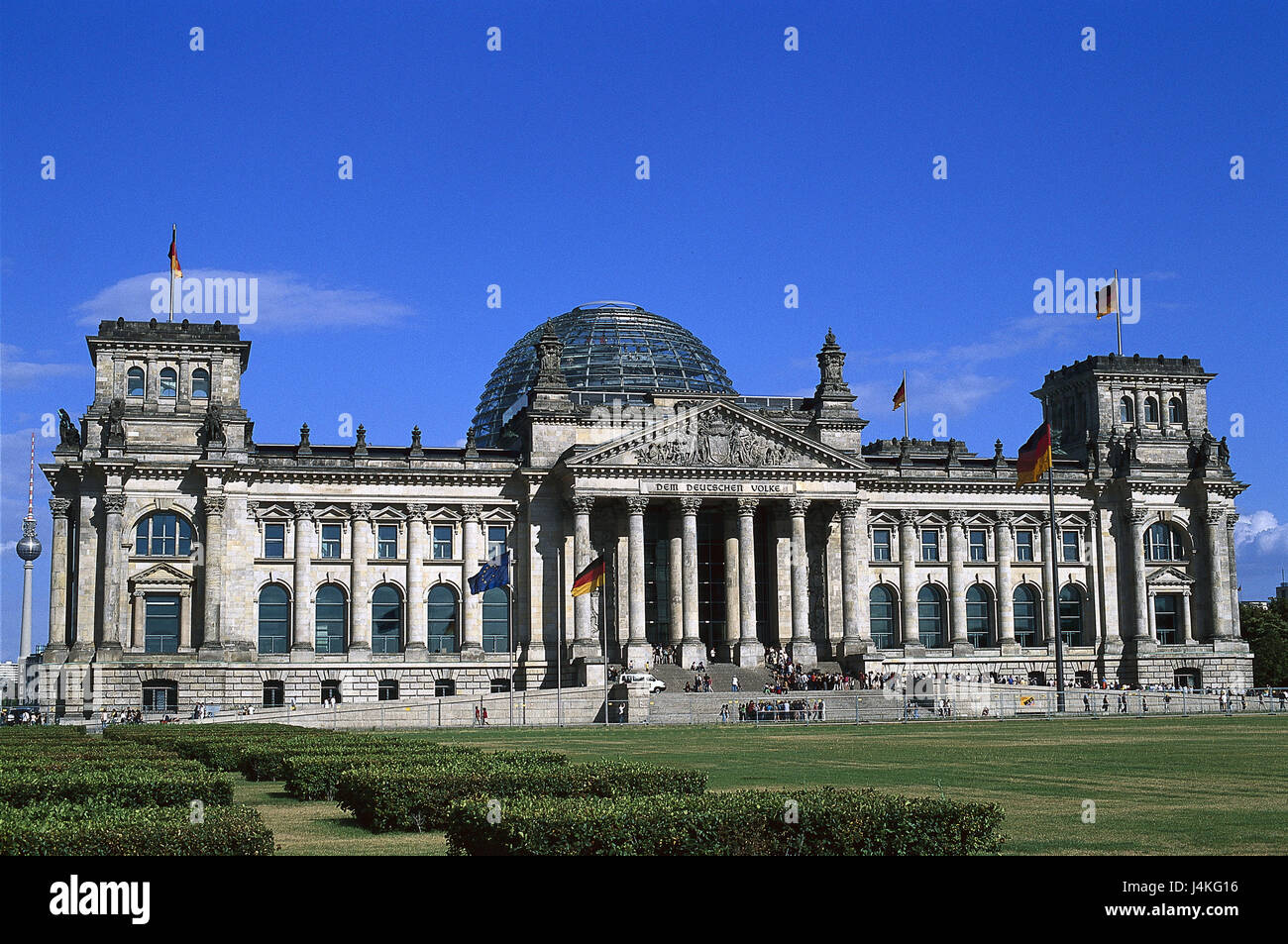 Germany, Berlin, Reichstag building, glass dome, park, view only ...
