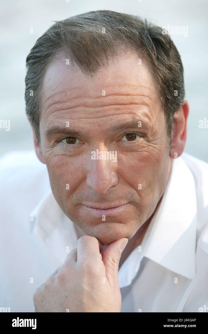 Man, seriously, middle old person, chin, add support, portrait , man's ...