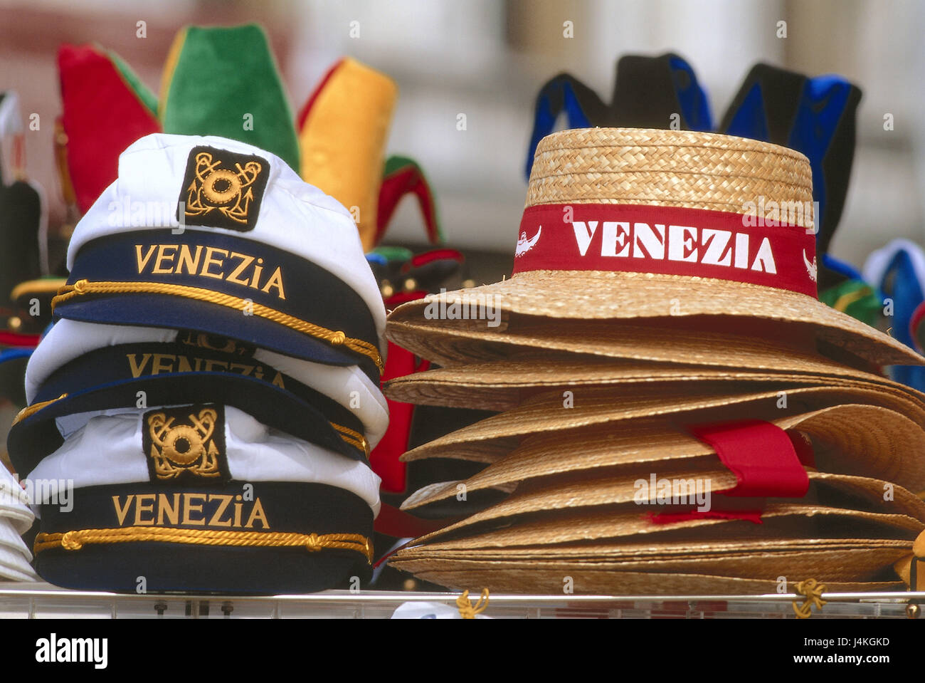 Italy, Veneto, Venice, souvenir sales, headgears Europe, lagoon town ...