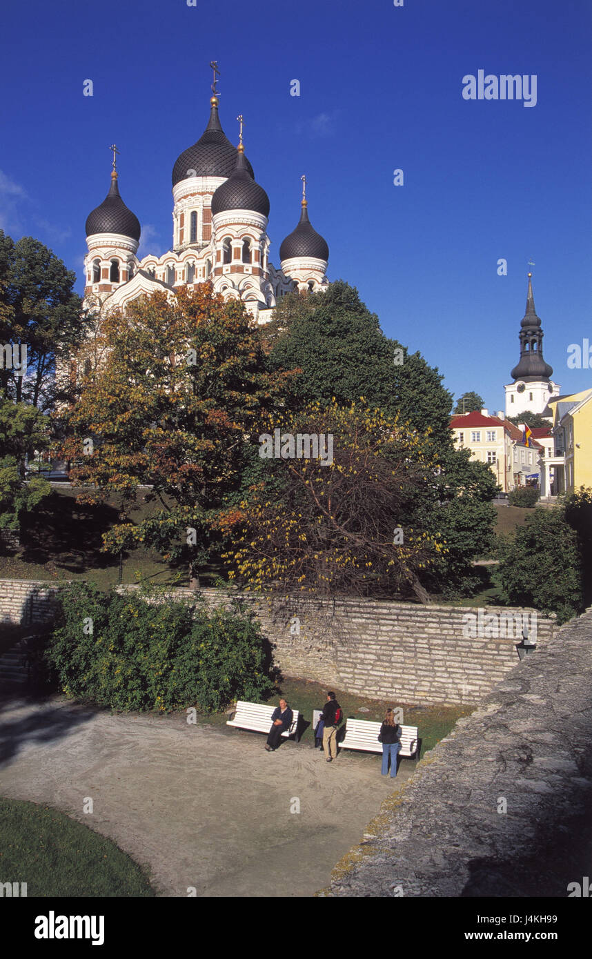 Estonia, Tallinn, upper town, cathedral mountain, Alexander's Newskij ...