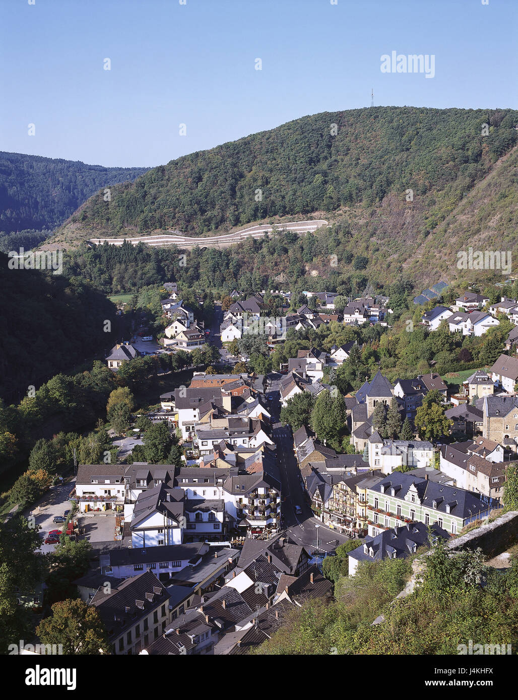 Germany, Rhineland-Palatinate, Eifel, Altenahr, town overview Europe ...