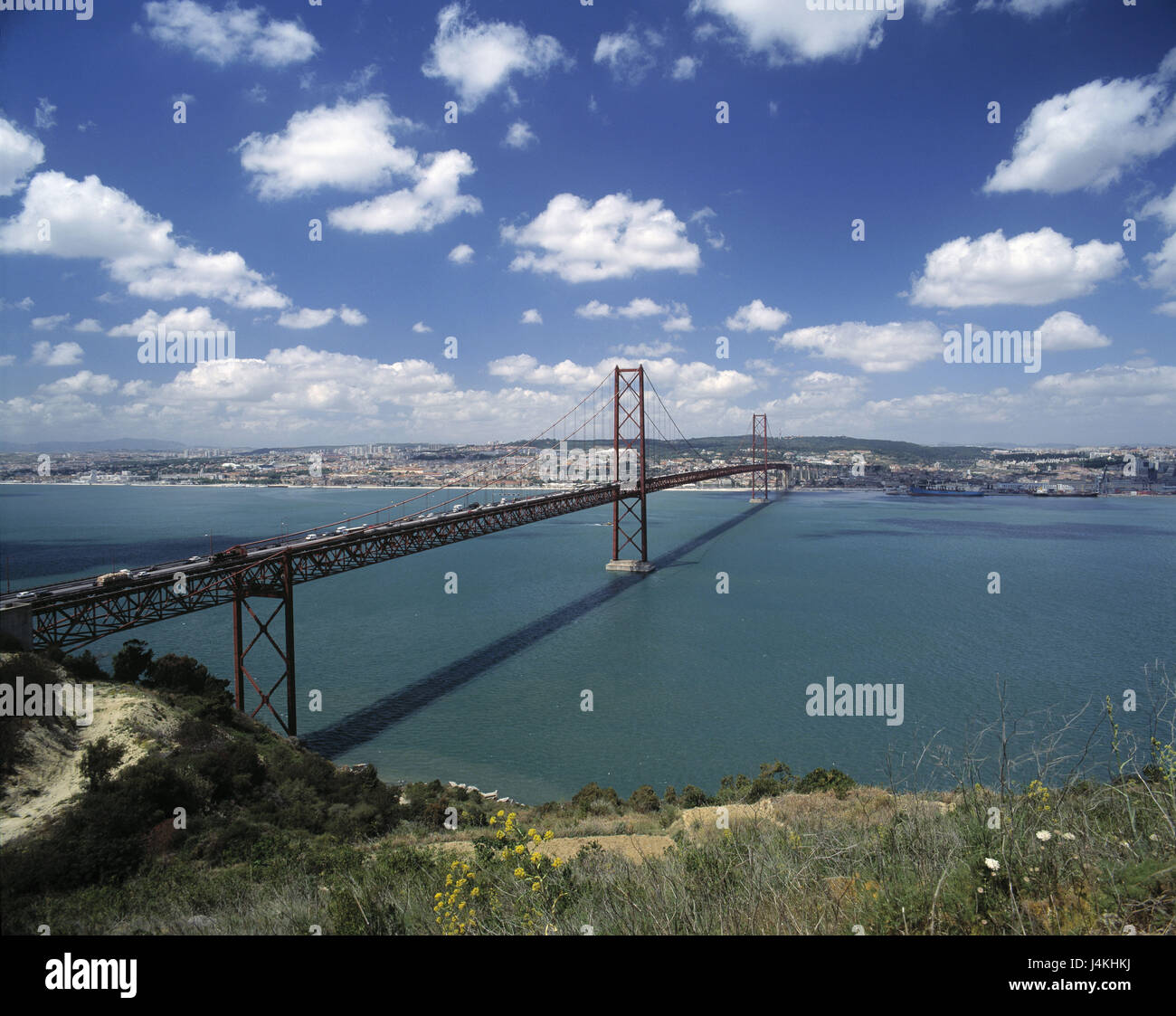 Portugal, Lisbon, Tejo bridge Europe, Südwesteuropa, Lisboa, town ...