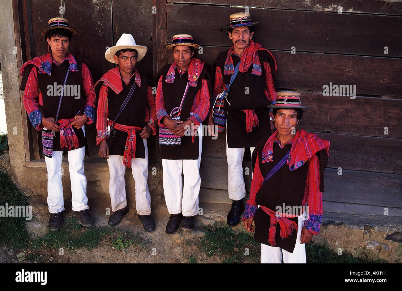 Guatemala, San Juan Atitan, Indian, group picture men, clothes ...