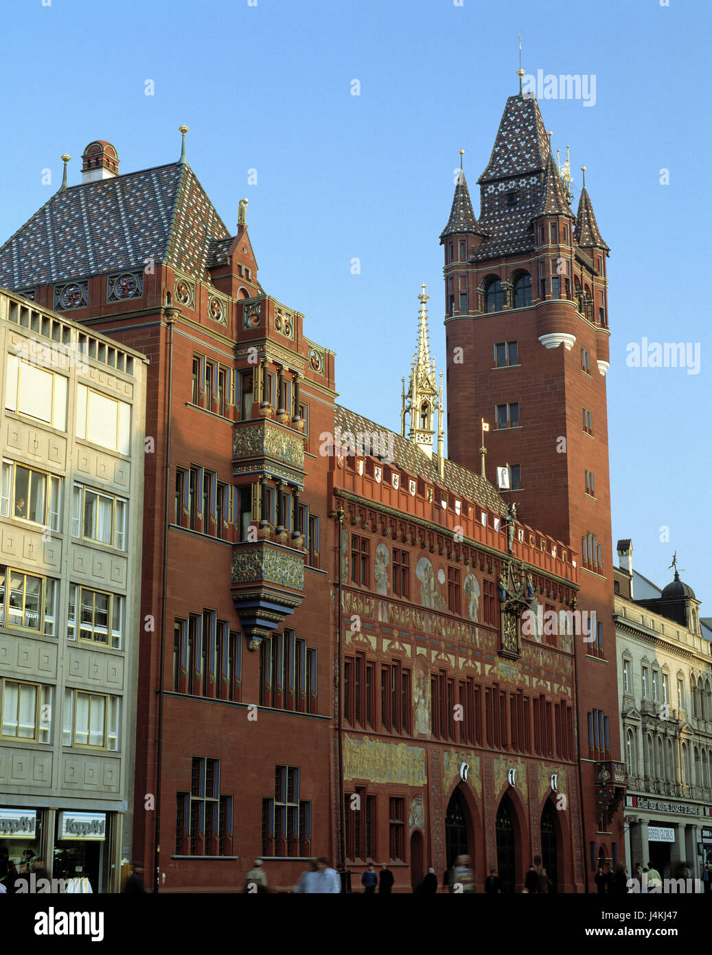 Switzerland, Basel, city centre, city hall Europe, town, city, part of ...