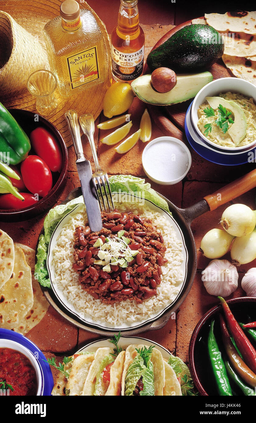 Dishes, drinks, Mexican, specialities still life, object photography ...