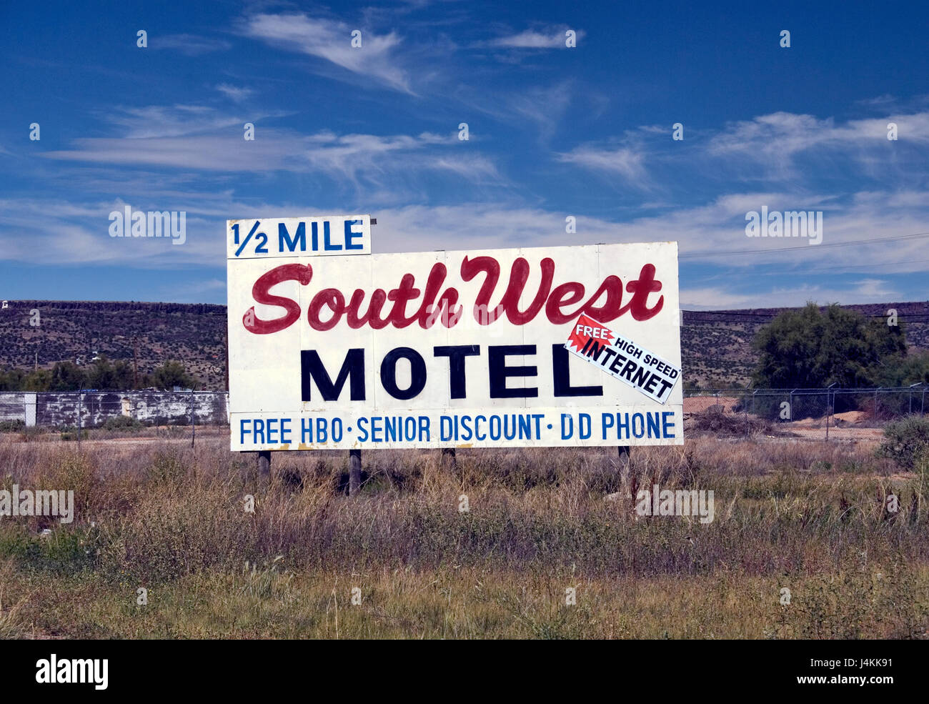 Southwest Motel Billboard Stock Photo - Alamy