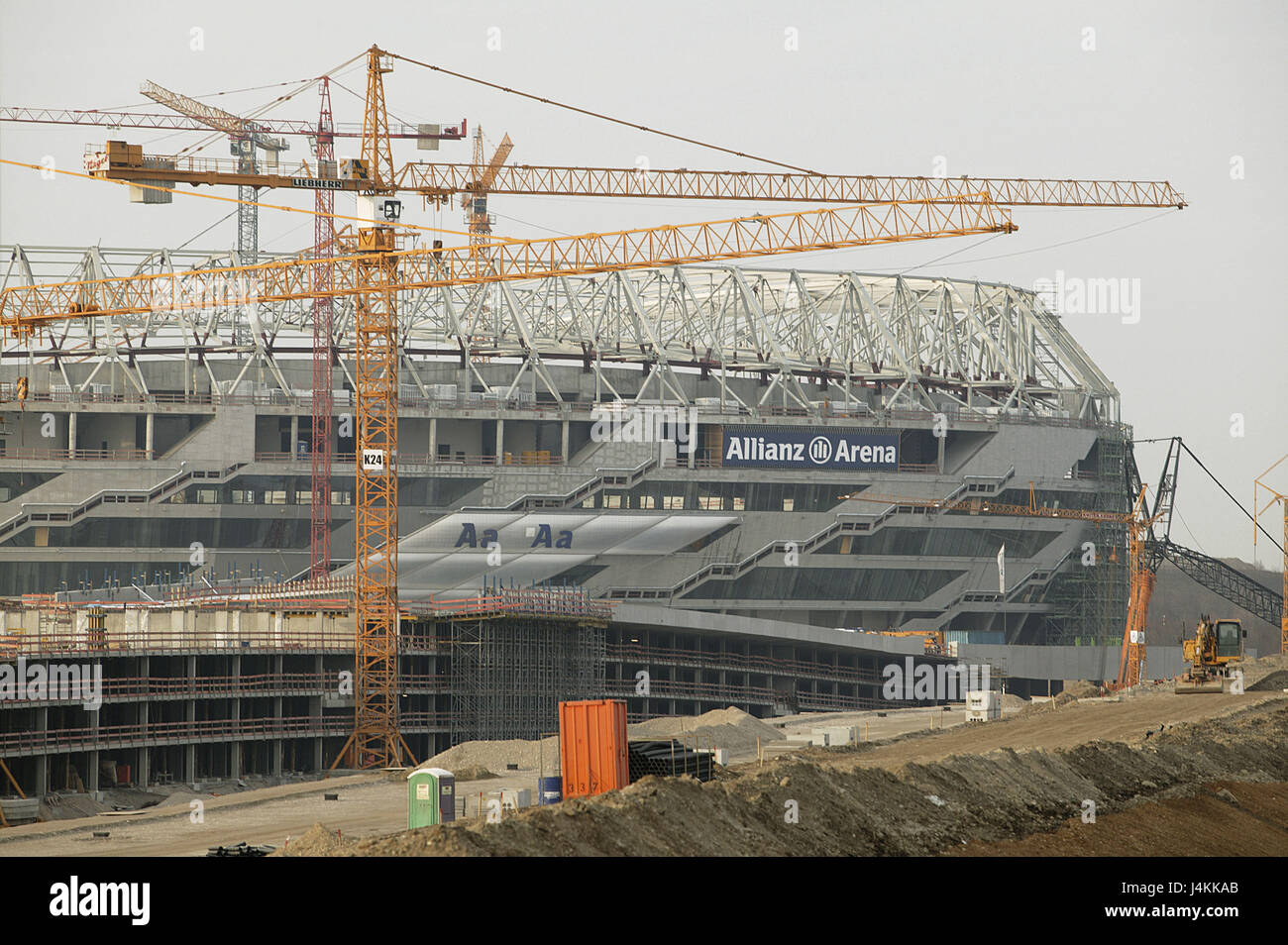 Germany, Bavaria, Munich, Fröttmaning, alliance arena, construction ...