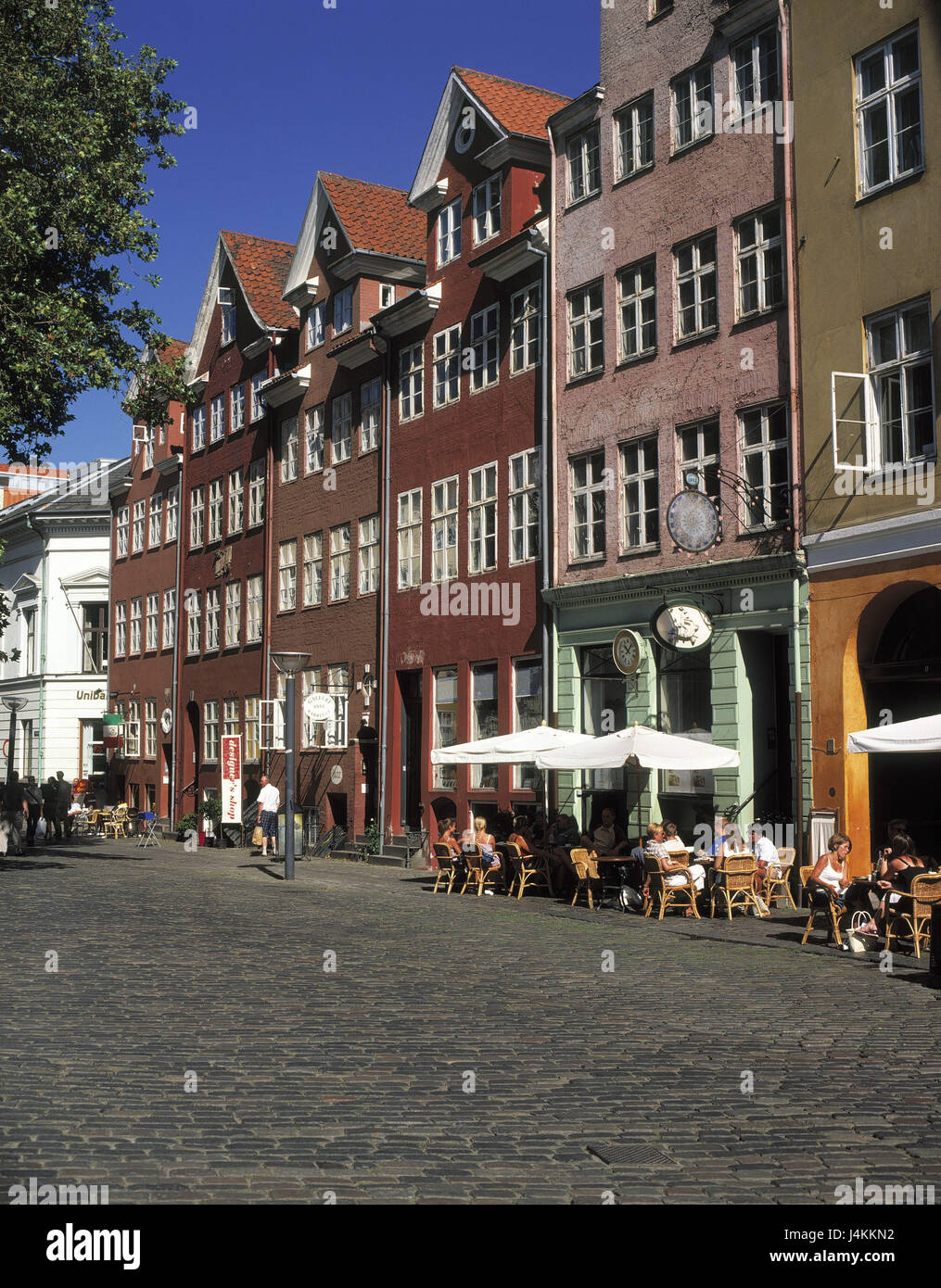 Denmark, Copenhagen, Grabrodretorv, pedestrian area, street cafe ...